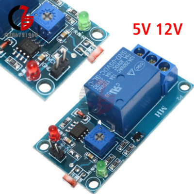5/12V Relay Sensor Light Control Switch Module Detection Photoresistor ...