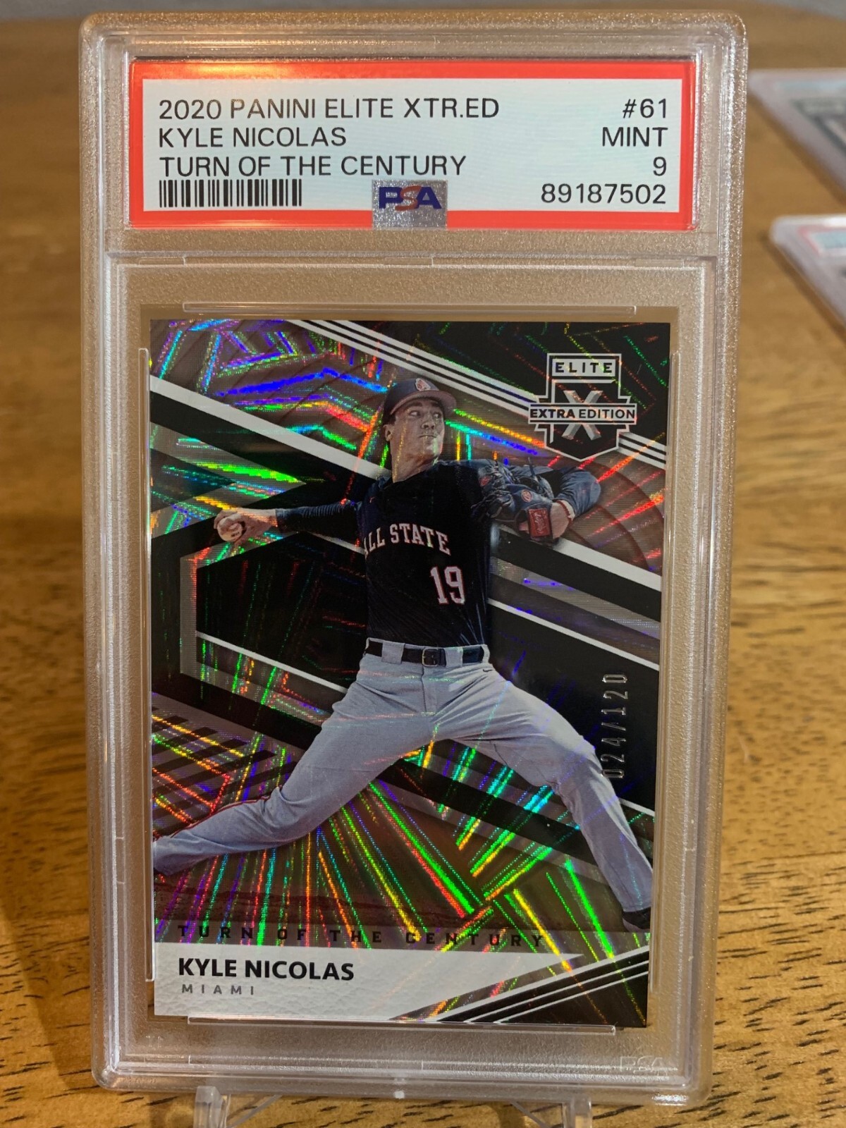 Kyle Nicolas 2020 Panini - Elite Extra Edition Turn of the Centery PSA ...