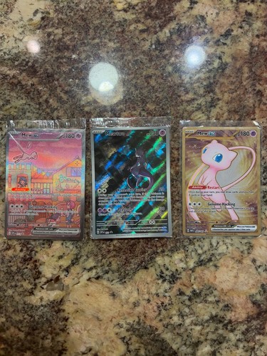 SEALED Pokemon 151 3 Card Promo Set Gold Metal,Mew,Mewtwo ...