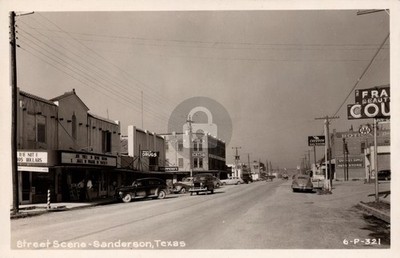 Street Scene Sanderson TX Texas RPPC Photo Postcard COPY | eBay