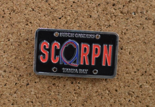 Busch Gardens Tampa - Attraction License Plate Pin - SCORPN (Scorpion ...