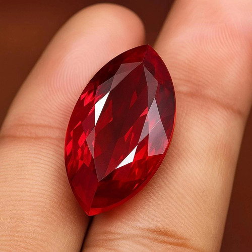 8.35 Ct Burmese Natural Ruby Blood Red Marquise Cut Certified Loose ...