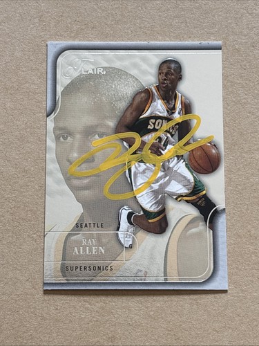 Ray Allen Signed Autograph 2003 Upper Deck Fleer Flair Card Super ...