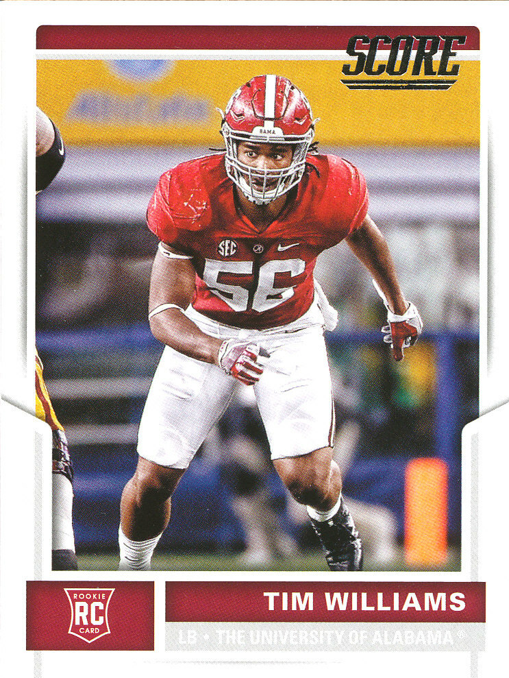 SCORE Tim Williams RC PACKERS RAVENS Alabama CRIMSON-TIDE | eBay