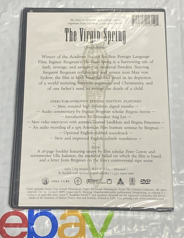 The Virgin Spring (Criterion Collection) (DVD, 1960) “NEW” 715515017121 ...