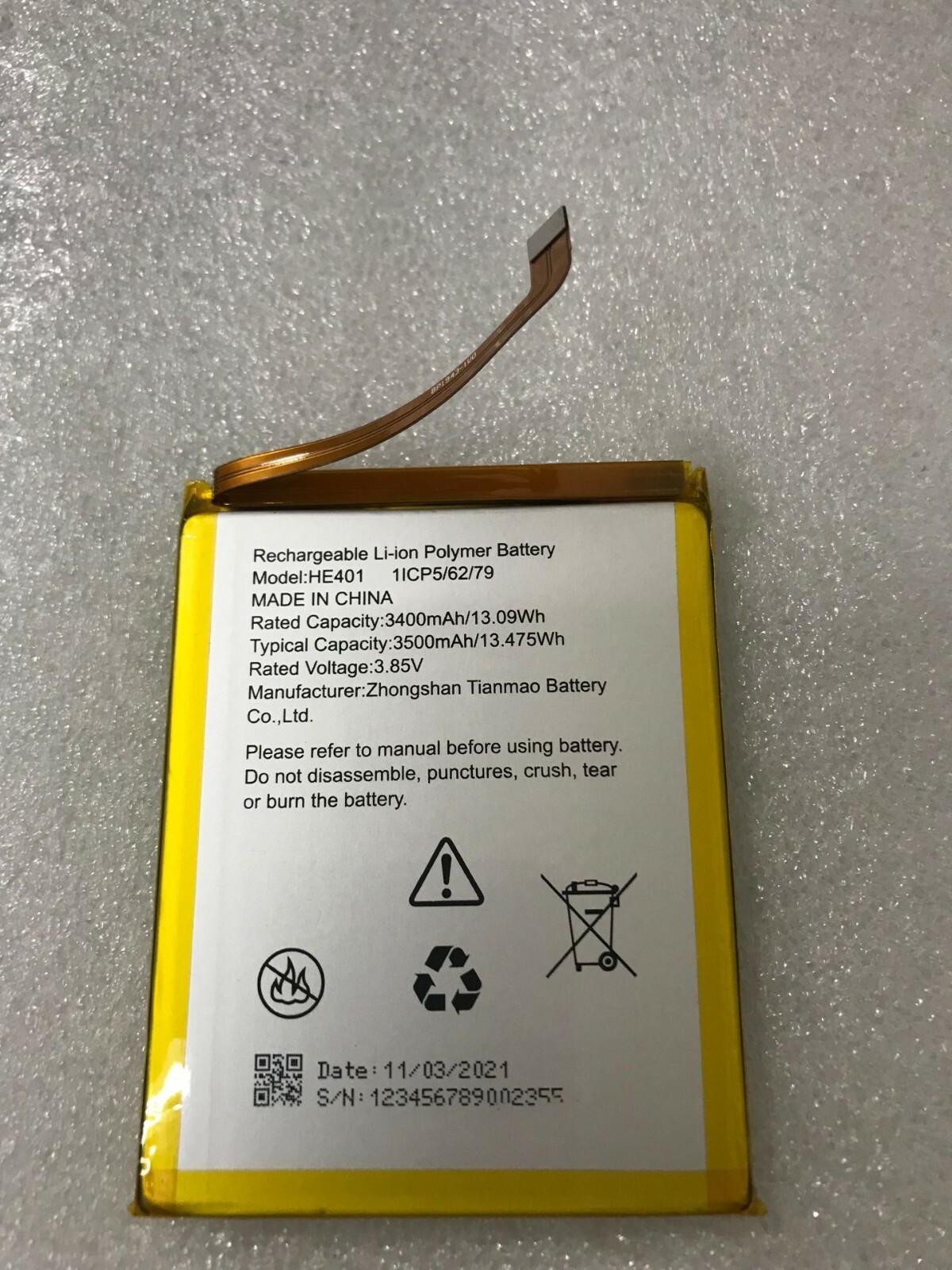 Genuine New battery HE401 phone battery 3400mAh 3.85v Rechargeable Li ...