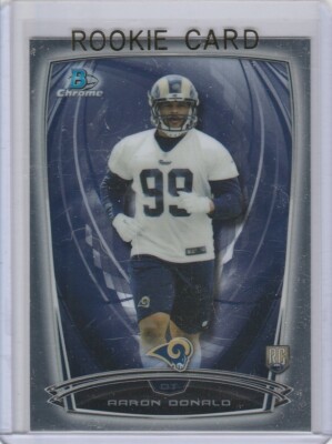 AARON DONALD ROOKIE CARD 2014 Bowman Chrome FOOTBALL RC Los Angeles ...