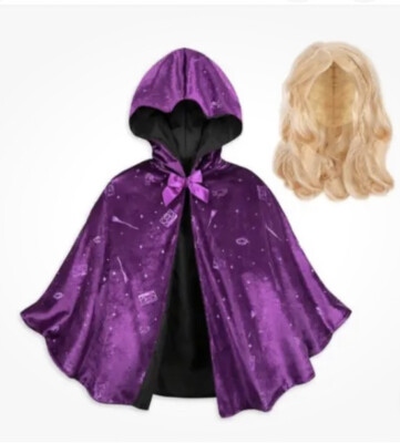 Hocus Pocus Sarah Sanderson Purple Cape Blonde Wig Disney | eBay