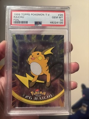 1999 TOPPS POKEMON TV FOIL #26 RAICHU PSA 10 vintage | eBay UK