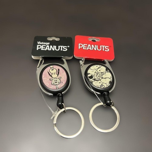 Snoopy Keychain with Reel Metal Reel Expanding Keyring Character | eBay
