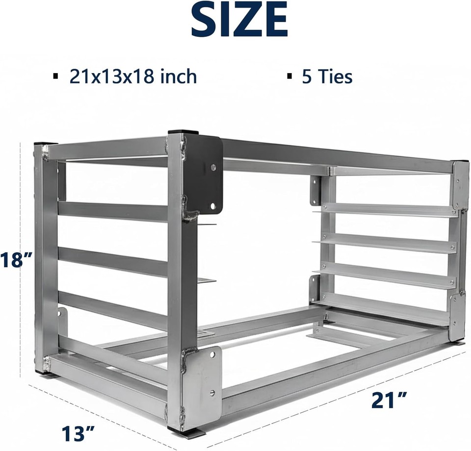 Wall-Mounted 5-Tier Rack Aluminum Commercial Bake Sheet Pan Organizer ...