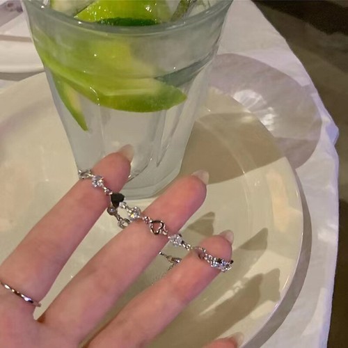 Zircon Ins Bracelets Fashion Sweet Sparkling Hollow Love Wrist Chain ...