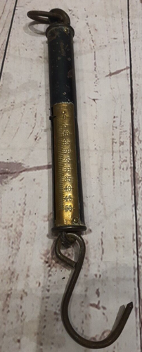 ORIGINAL Chatillon Portable 50 Lbs Hanging Spring Scale Shiny Brass ...