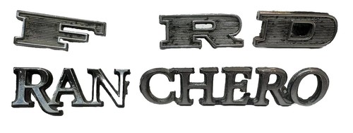 77-79 FORD Ranchero Emblems Set 1977-1979 OEM Tailgate Fender Side Rear ...