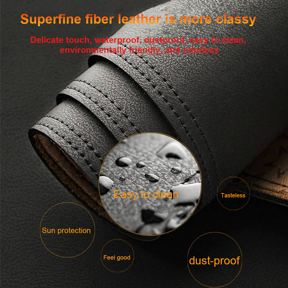 Black Leather Dashmat Dash Cover Dashboard Mat Pad For Ford F150 F-150 ...