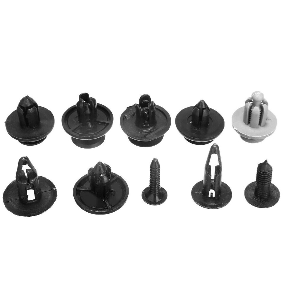 100x Trunk Screw Rivets Set Car Bumper Fender For Auto Plastic Fastener ...
