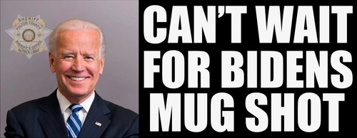 Joe Biden Mug Shot Sticker Decal, Bumper Sticker, Car, Donald Trump Mug ...
