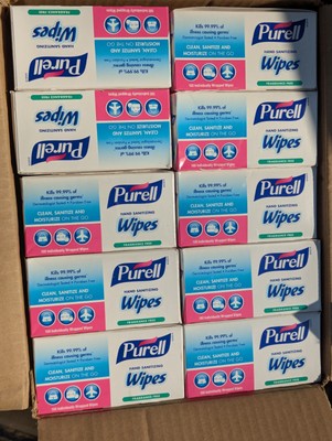 Purell Hand Sanitizing Wipes 9022-10 Alcohol Formula, Box Of 1000, Exp ...