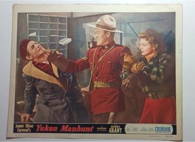 YUKON MANHUNT 1951 ORIGINAL SCENE LOBBY CARD ROYAL CANADIAN MOUNTED ...