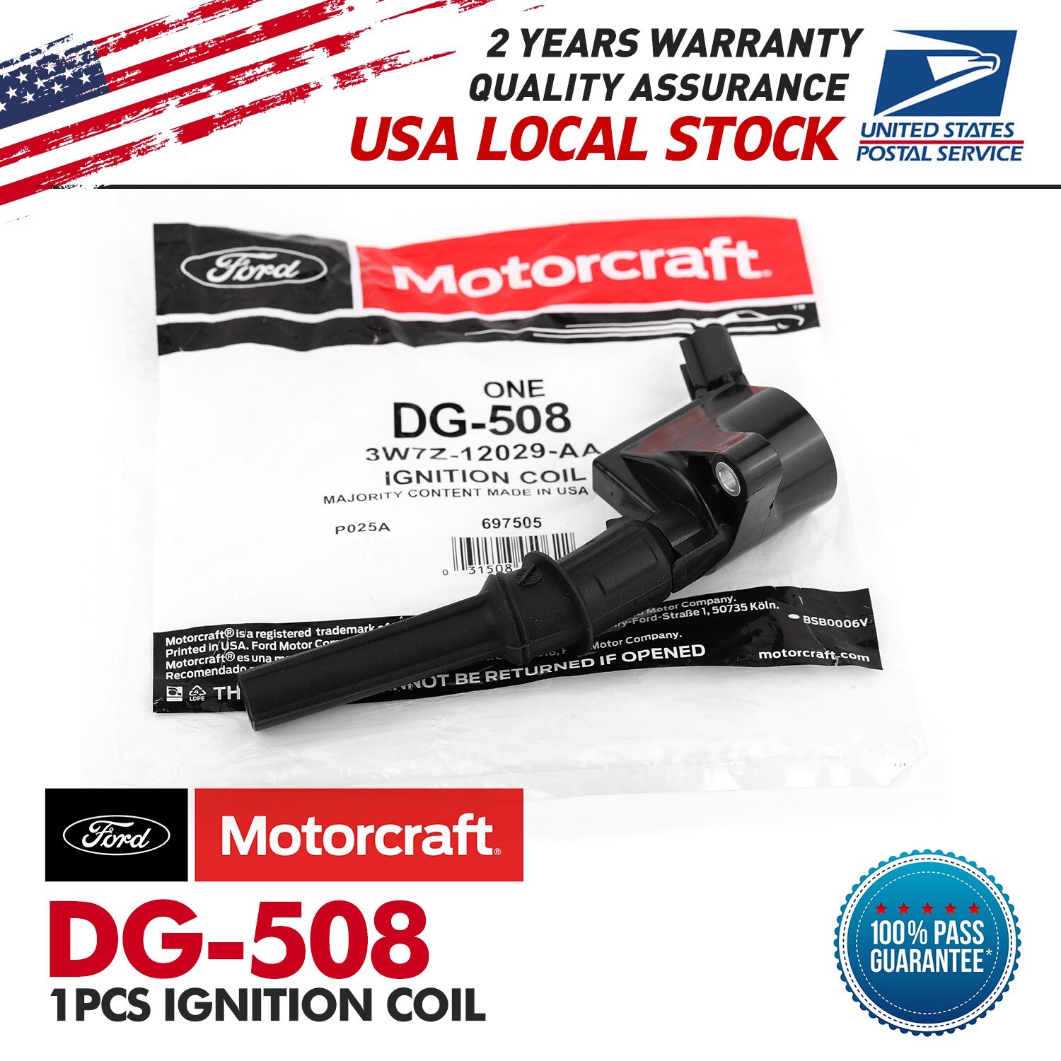 Set of 8 Ignition Coil Motorcraft Dg508 3w7z12029aa for sale online | eBay