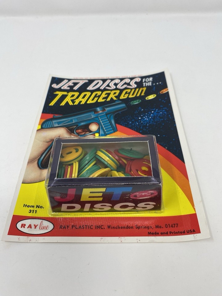 VINTAGE Sci-Fi Toys 1960S-1970s RAY LINE JET TRACER GUN DISCS New old ...
