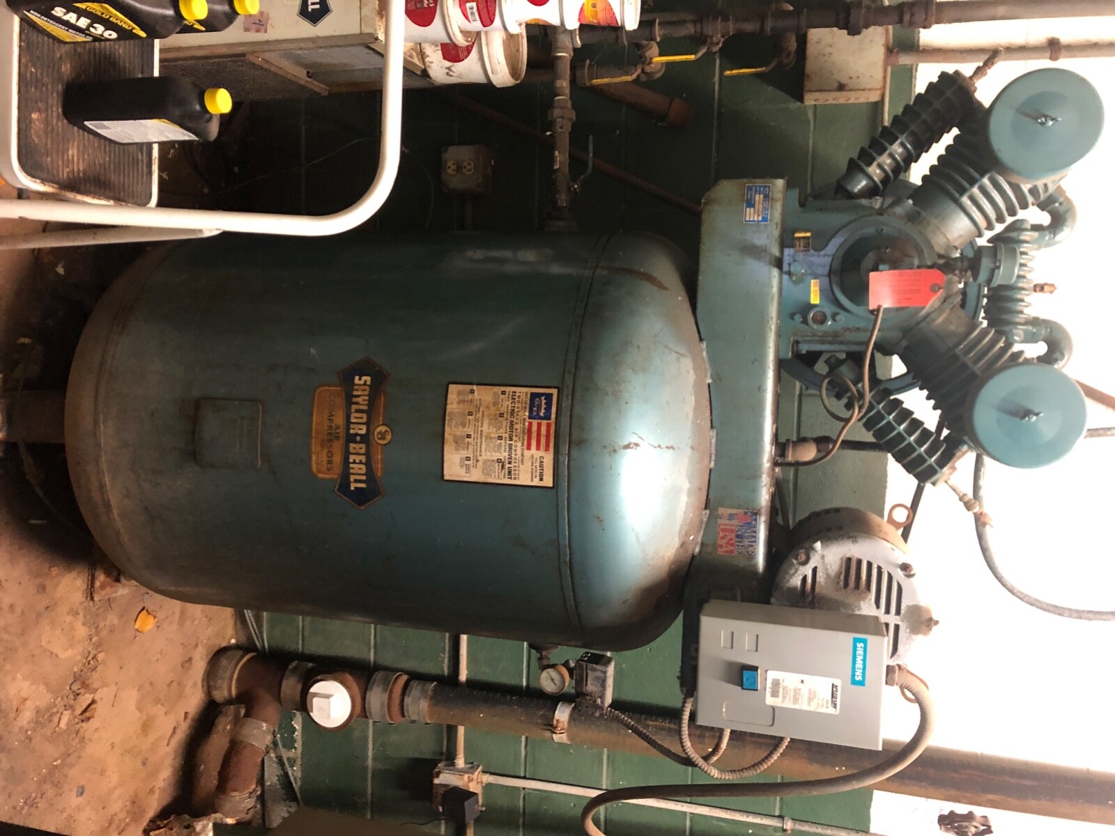 707 SAYLOR BEALL AIR COMPRESSOR 10 HP 3 PHASE 208-240 VOLT | eBay