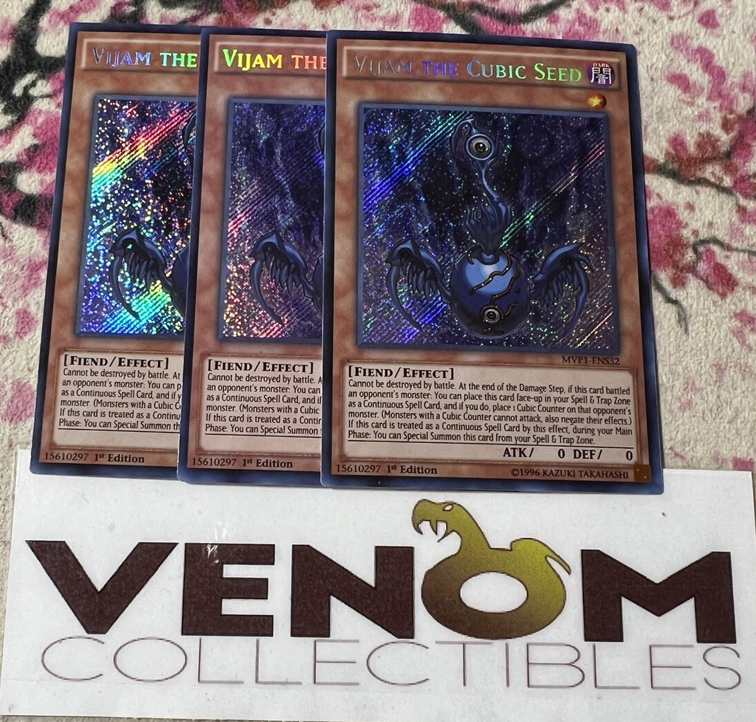 3x (M/NM) - Vijam the Cubic Seed - MVP1-ENS32 - Secret Rare - 1st ...
