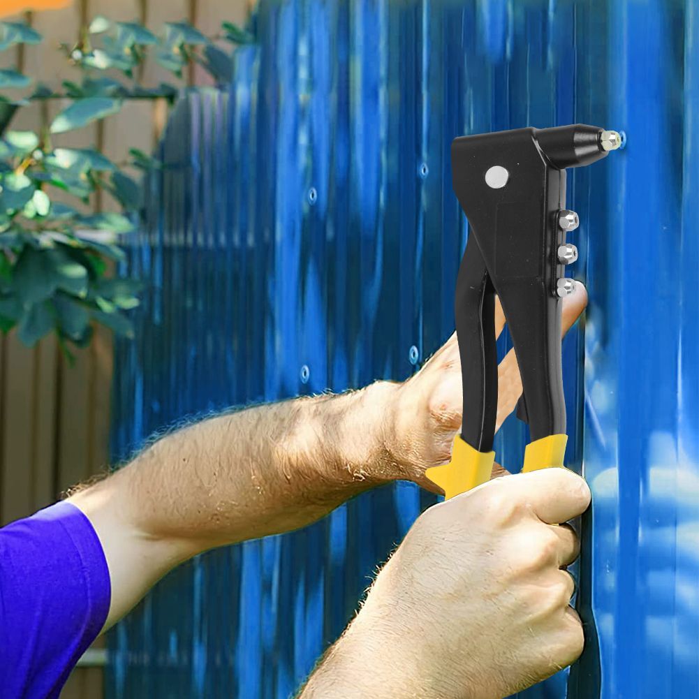 Heavy Duty Hand Pop Rivet Gun Tool Kit + 200PCS Assorted Rivets + 4 ...