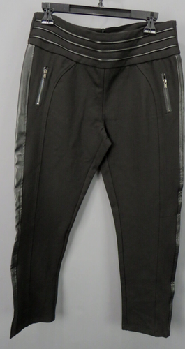 Gracia Faux Leather Details Pants MSRP $114 Size L # 19A 753 Blm ...
