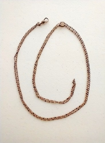 Victorian H. F. & B Co. 48" Slide Chain Necklace with Oval Slide and ...