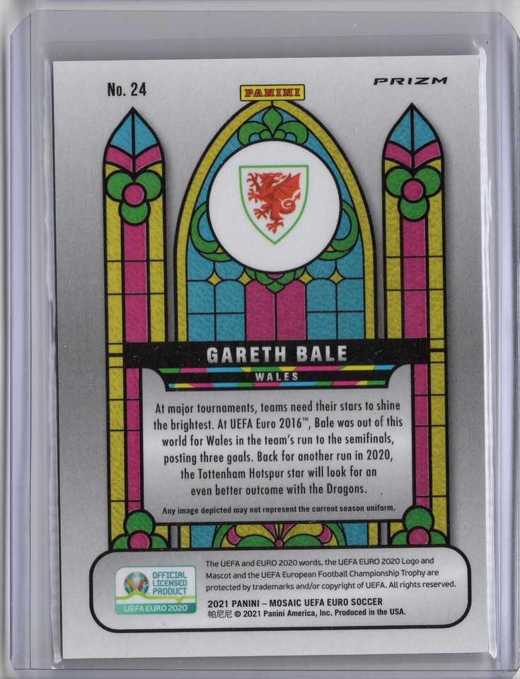 2021 Panini Mosaic UEFA EURO Stained Glass Gareth Bale Wales | eBay