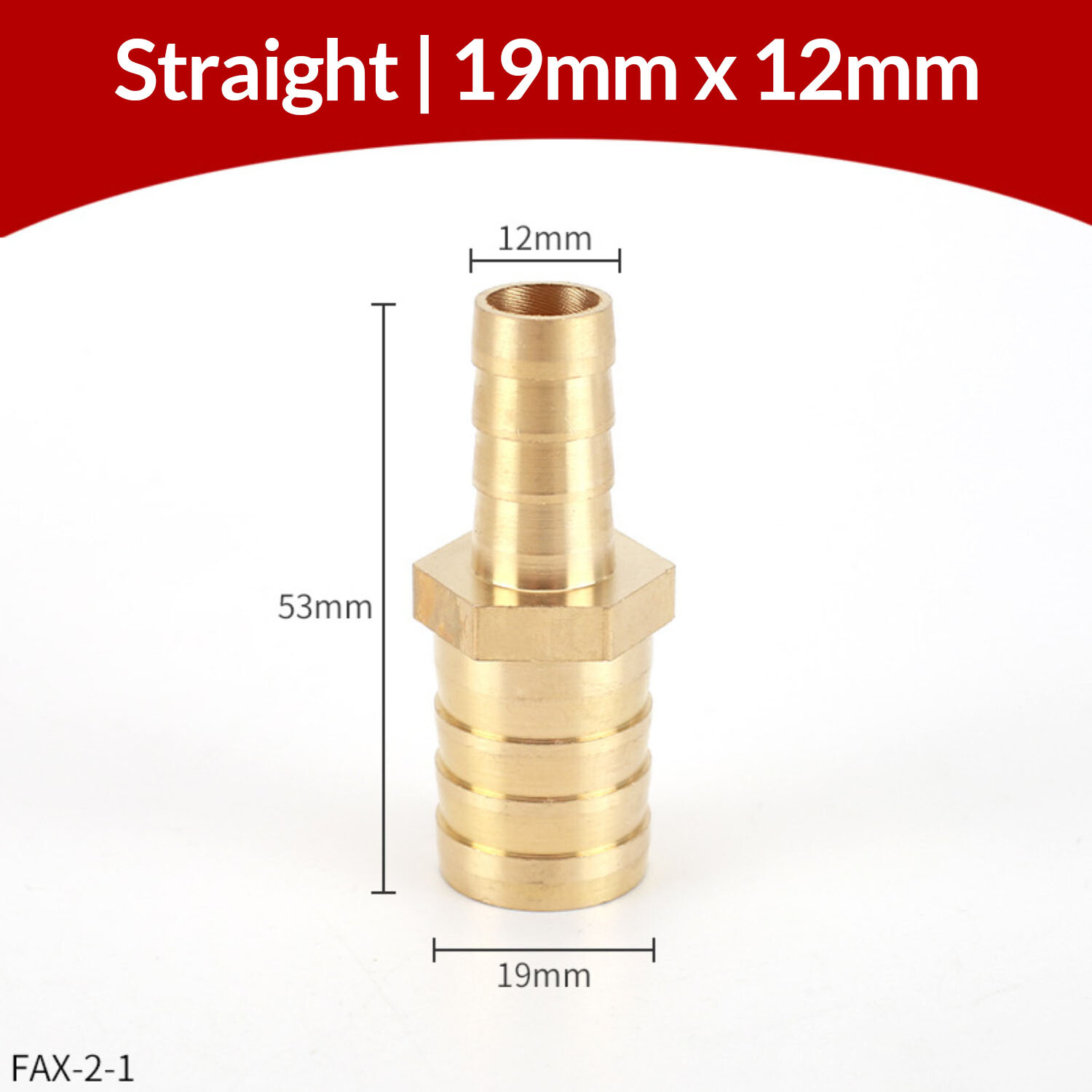 6x4mm to 20x10mm Brass Reducing Hose Barb Fitting Barb Hose Tail End ...