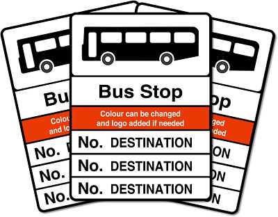 Personalised Aluminium Metal Generic Bus Stop Style Sign - Two Sizes ...