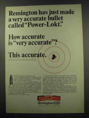 1966 Remington Power-Lokt Bullet Ad - Very Accurate | eBay
