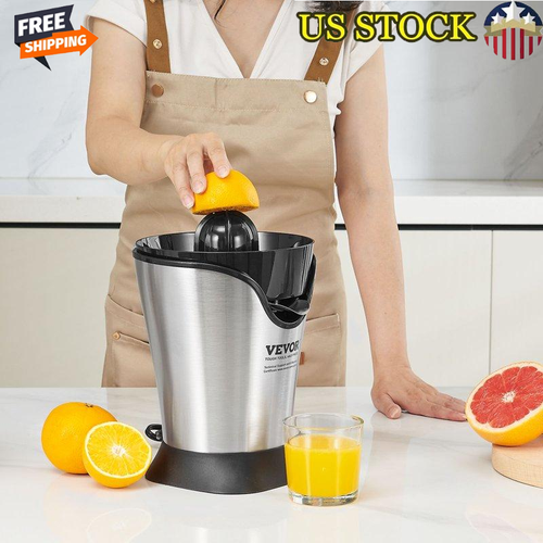 100W Electric Citrus Juicer Orange Squeeze Machine Stainless Steel YC ...