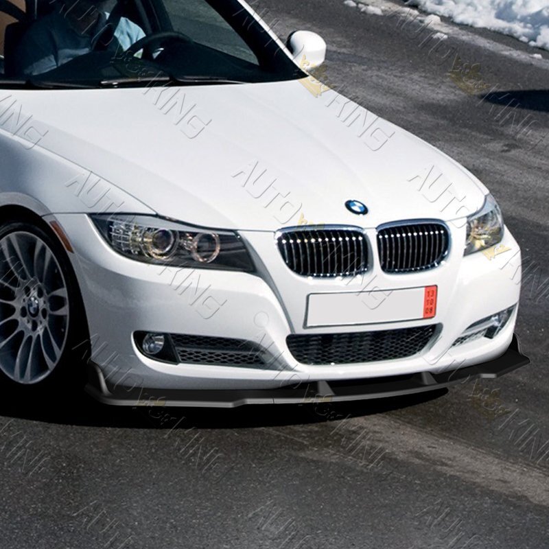 FIT 09-11 BMW 328i 335i E90 SEDAN MATT BLACK FRONT BUMPER BODY SPLITTER ...