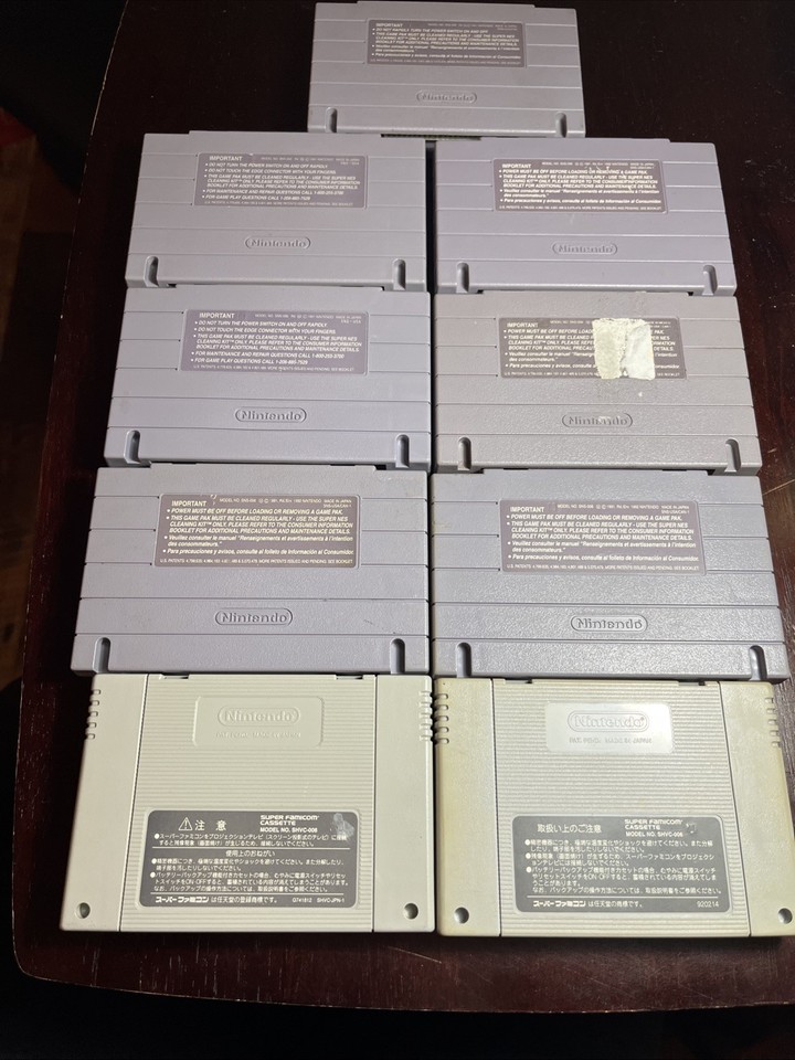 Super Nintendo (SNES) Game Lot of 9 - TESTED Authentic 2 Super Famicom ...