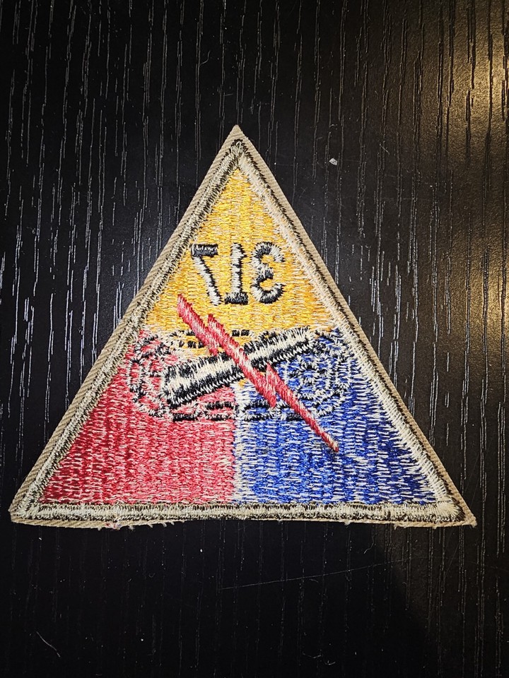 WWII US Army 317th Armor Tank Battalion Cut Edge Patch L@@K!!! | eBay