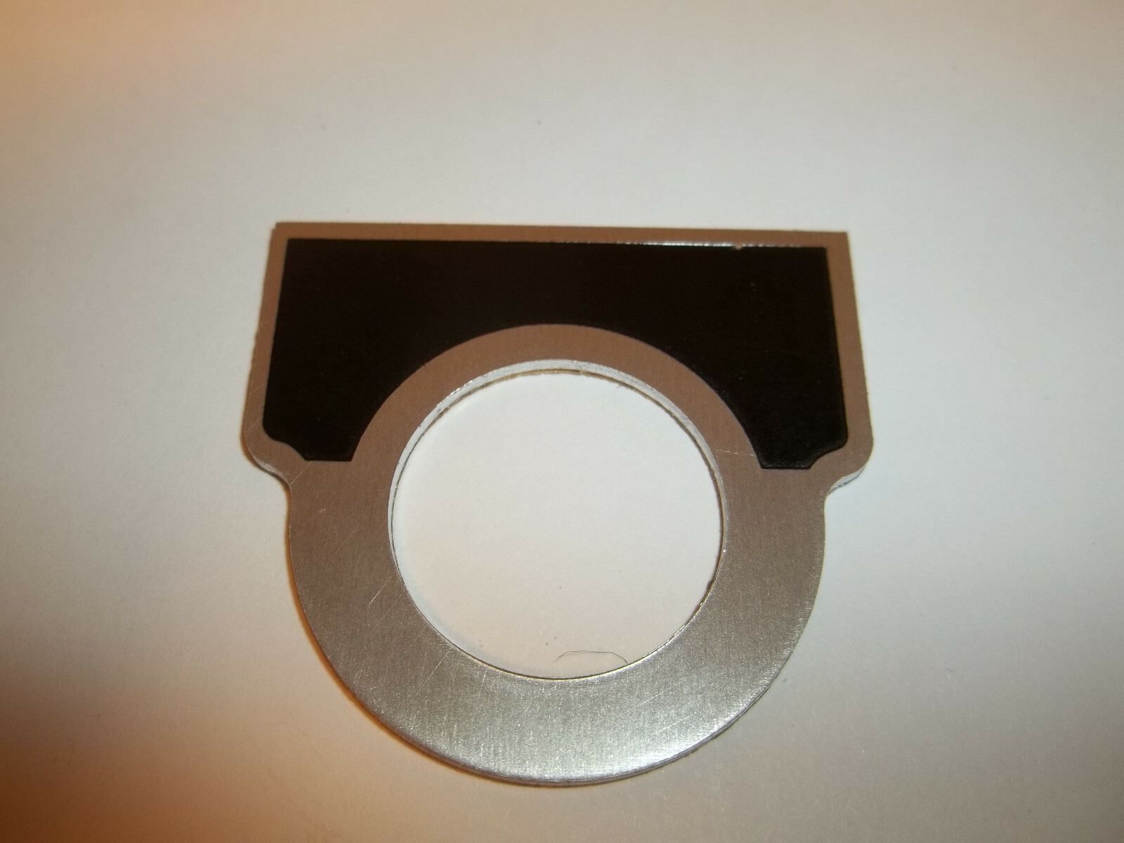 Pushbutton Legend Plate Name Plate 22mm U blank BLACK ALUMINUM (4 PCS ...