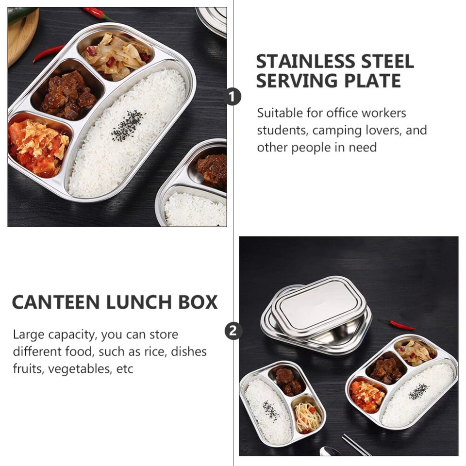 Divided Food Plates Section Dinner Trays Compartment Dinner Trays | eBay