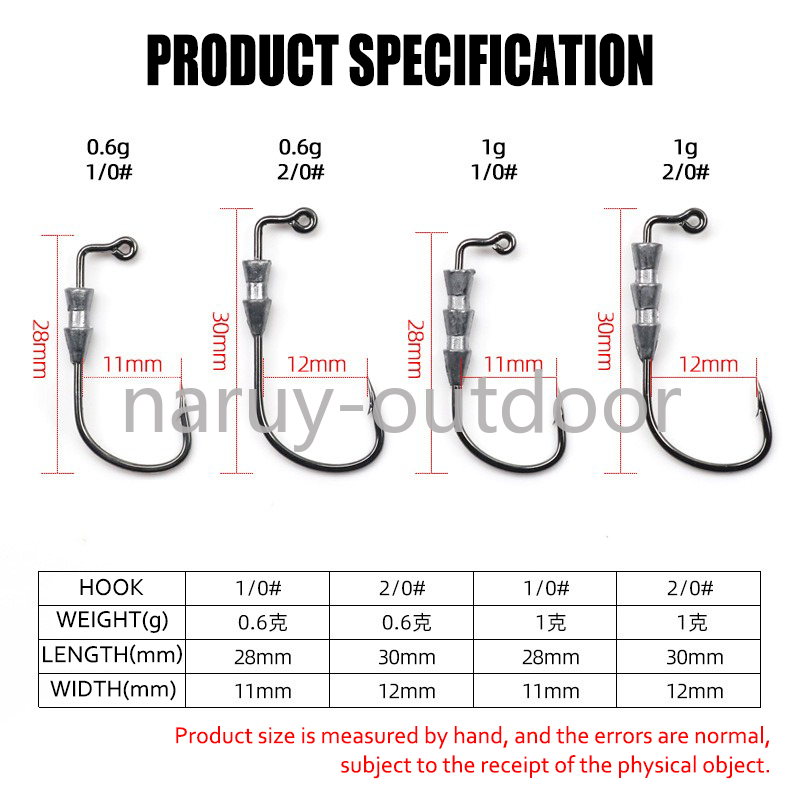 40 PACK 90 Degree Aberdeen Hover Strolling Jigging Hook Weight Hooks | eBay