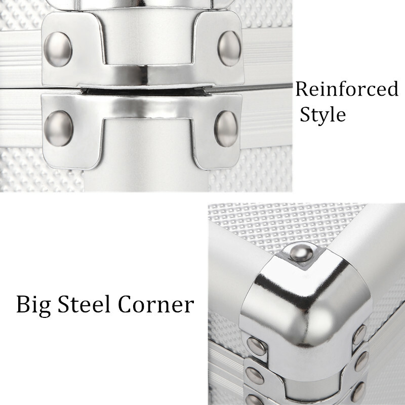 Small Silver Aluminum Hard Briefcases Business Office Toolbox Tablet PC ...