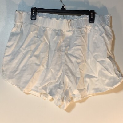 Universal Thread White Pull On Shorts Linen/Rayon Blend Womens Size 2X ...