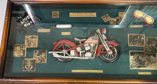 Motorcycle Shadow Box Unique 21”x11”x2” Box Has Scuffs Marks On Back ...