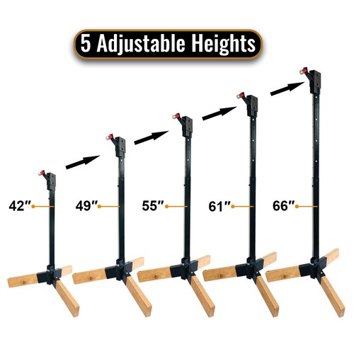 AR500 Steel Target Stand System 12" Gong +2x4 Stand Mount Kit, Height ...