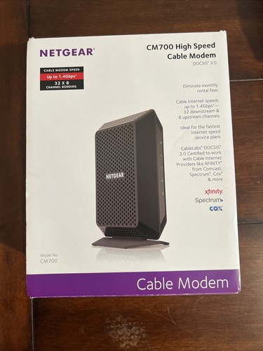 NETGEAR CM700-1AZNAS DOCSIS 3.0 Cable Modem 32x8 for Xfinity by Comcast ...