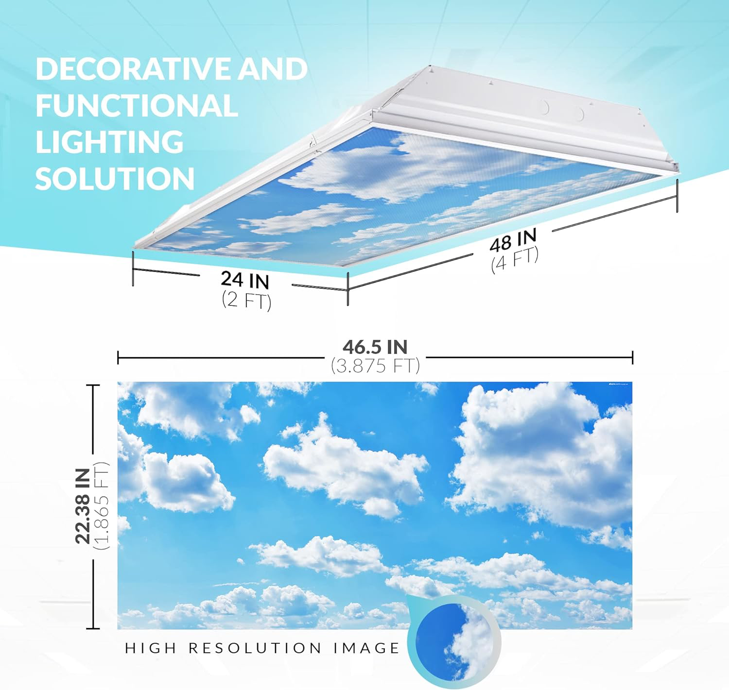 OCTO LIGHTS Fluorescent Light Covers for Classroom Office - Eliminate ...