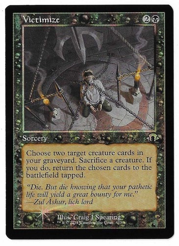 MTG Victimize Retro Frame FOIL Modern Horizons 3 (MH3) Uncommon #413 ...