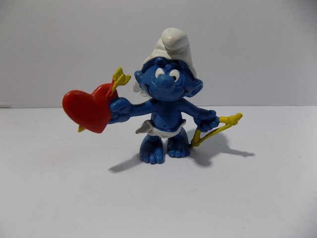 Smurfs Amour Cupid Smurf 20128 Valentine Figure Vintage 80s Toy PVC ...