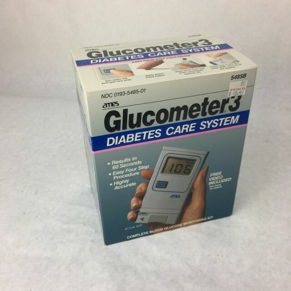 AMES Glucometer 3 Diabetes Monitoring Care System Kit Glucolet for sale ...